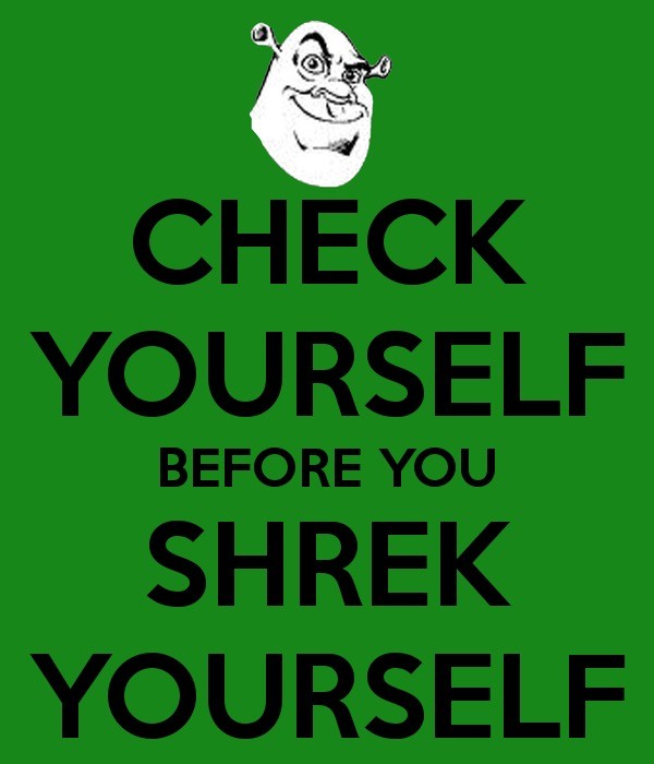Check yourself before Shrek yourself - Memes